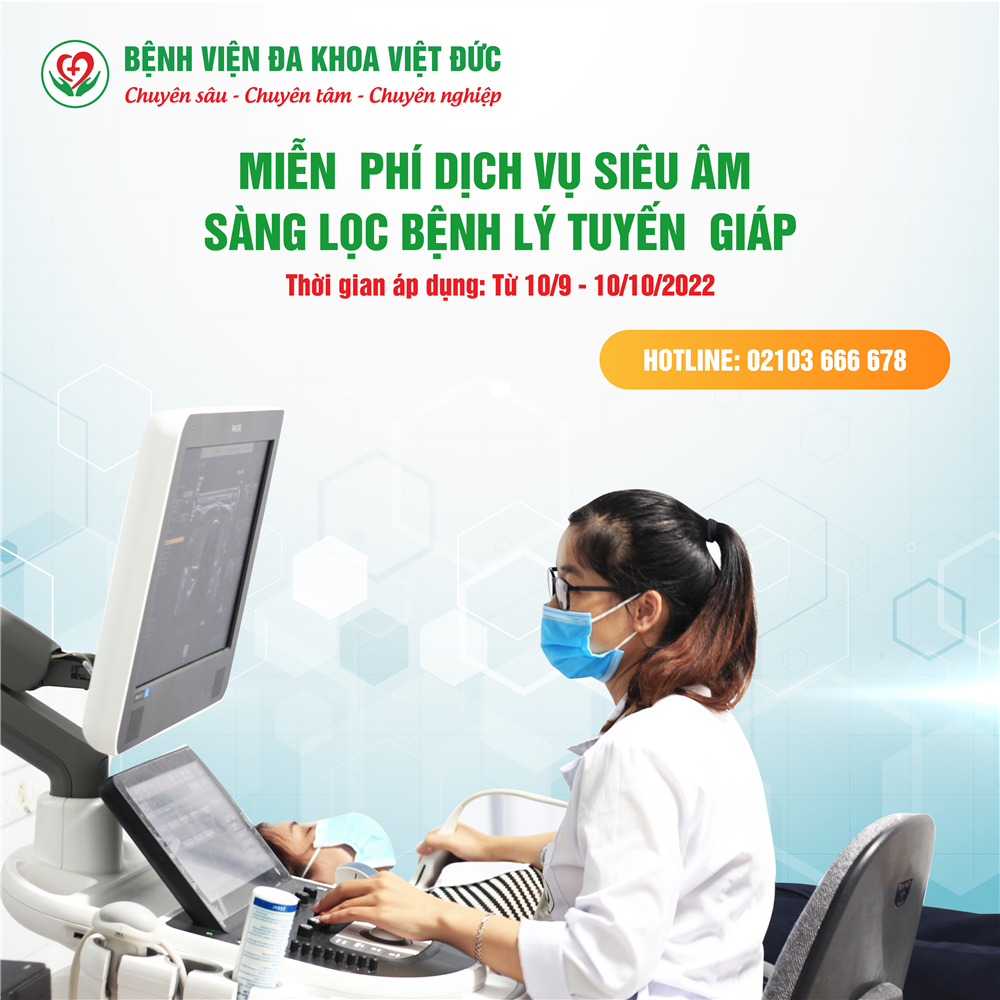 Miễn phí dịch vụ siêu âm sàng lọc bệnh lý tuyến giáp